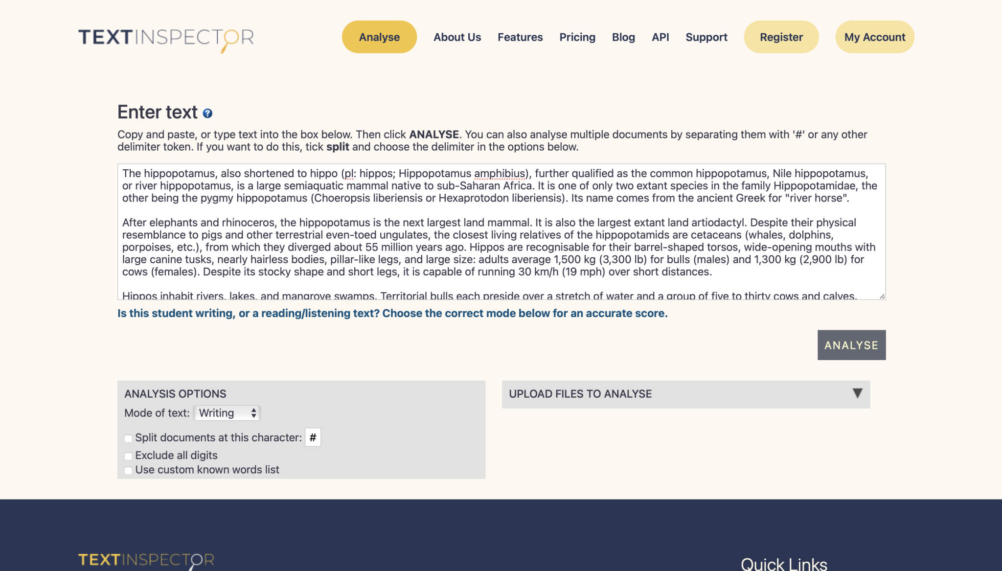 Text Inspector: Lexis: KVL